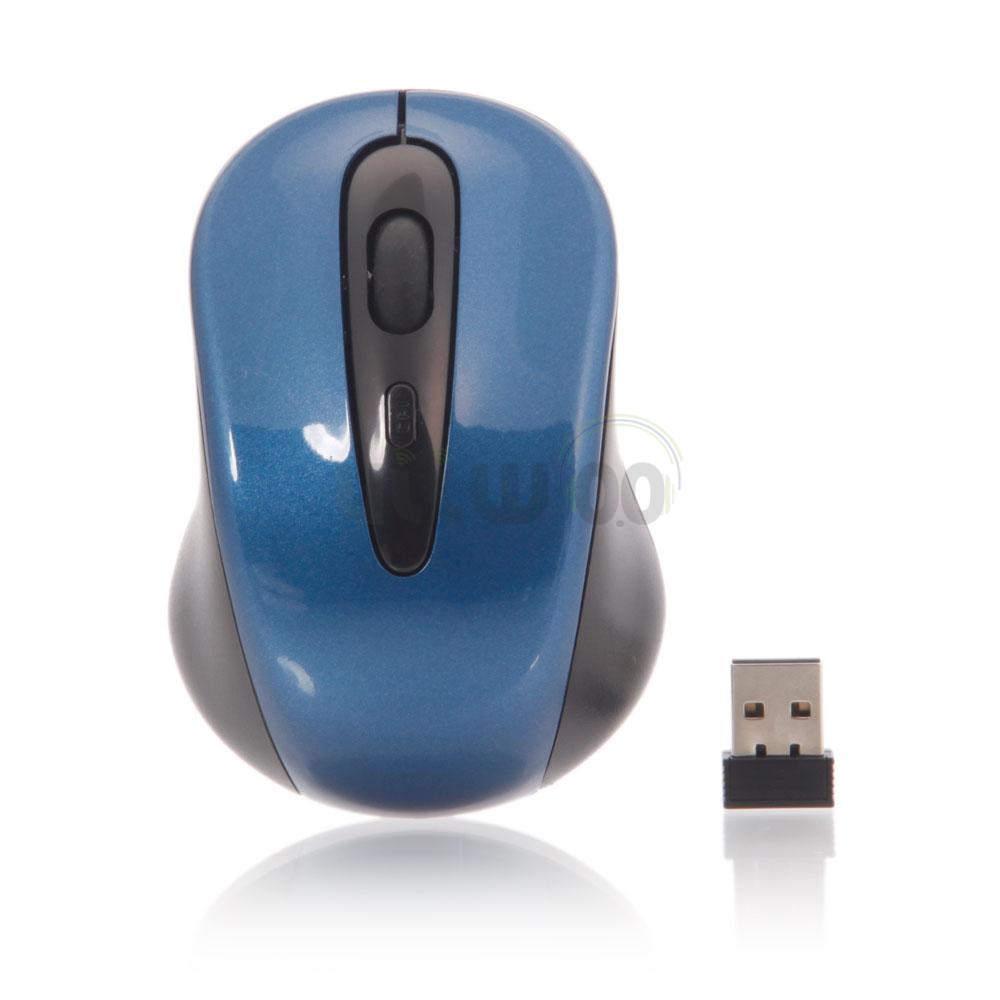 2.4G Wireless Cordless Optical Mouse + Mini USB Receiver Plug for PC ...